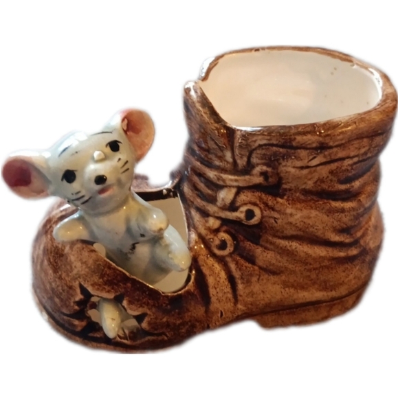 Vintage | Accents | Vintage Cottagecore Mouse In Boot Fairytale ...
